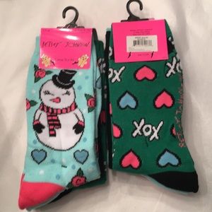 Betsey Johnson Accessories | Cozy Socks Set Of 3 Gift Set | Poshmark